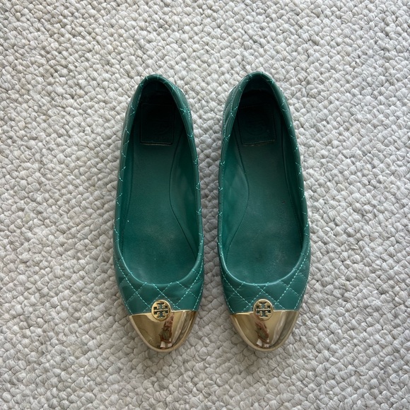 Tory Burch Shoes Tory Burch Kaitlin Quilted Metallic Ballet Flats